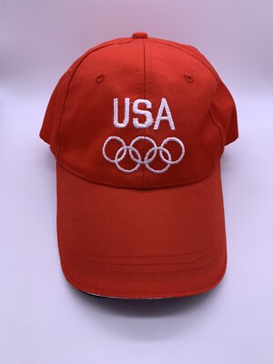 Team USA Red Olympic Adjustable Cap Adult Men’s Women’s Unisex ...