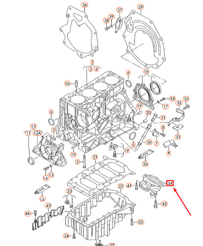 NEW AUDI A1 8X OIL PAN SURGE LOCK 06D103623D OEM | eBay