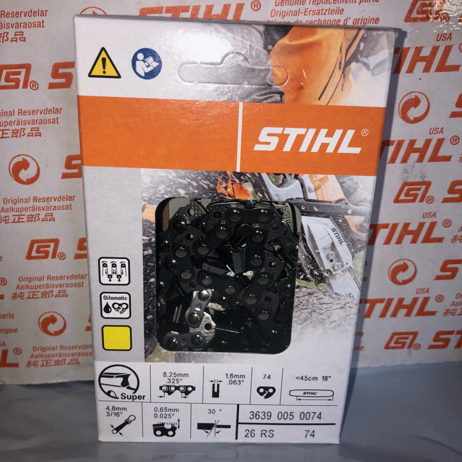 Stihl 18" ChainSaw Chain 26RS 74 74dl .325 .063 ms260 ms290 ms310 oem ...