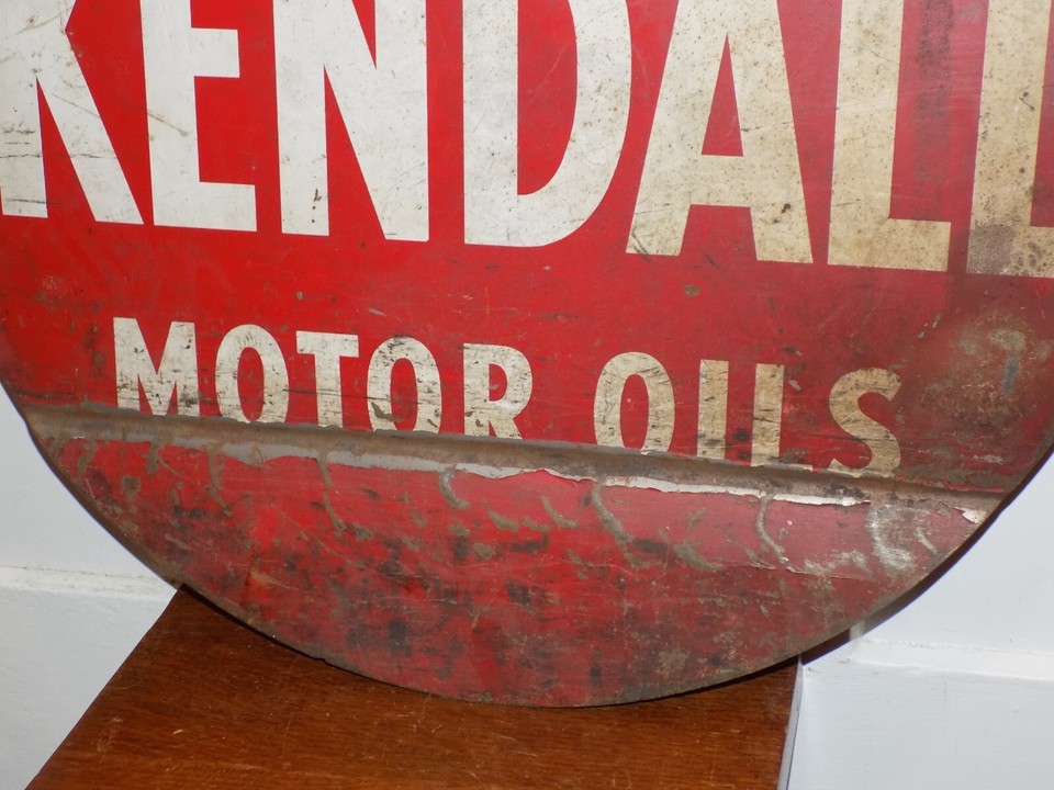 Vintage Kendall Motor Oils Metal Double Sided Sign | eBay