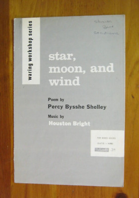 Star Moon and Wind Shelley/Bright Shawnee Press A-896 1967 SATB | eBay