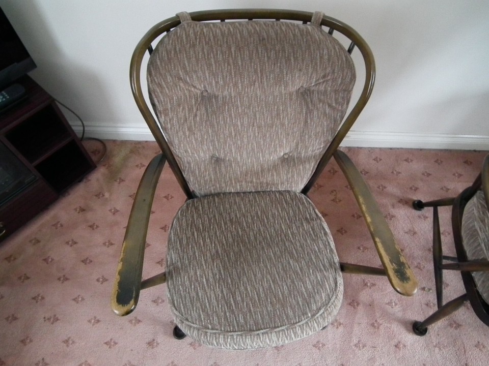 Vintage Ercol Windsor 477 low back / 478 high back easy chair set | eBay UK