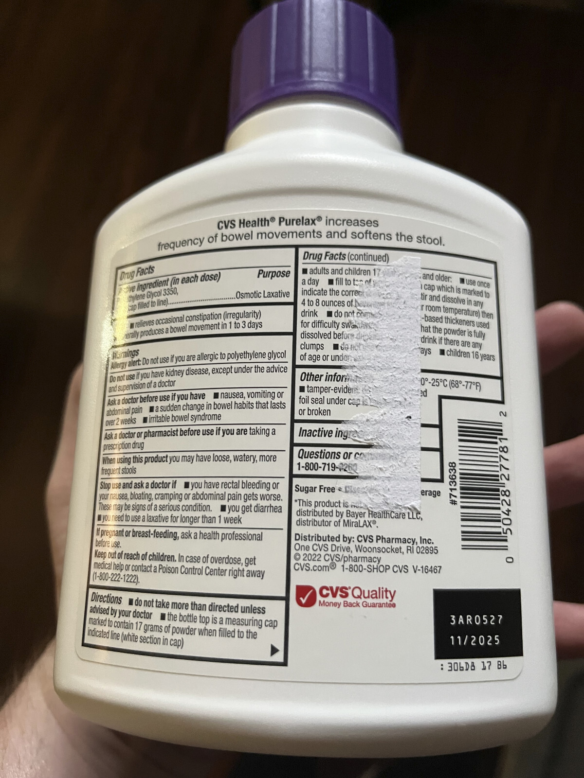 purelax polyethylene glycol 3350 solution 17.9 oz 07/25 | eBay