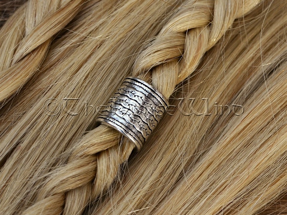 Viking Beads 2 PCS Celtic Knot Beard Ring Hair Dreadlock Dwarven Norse ...