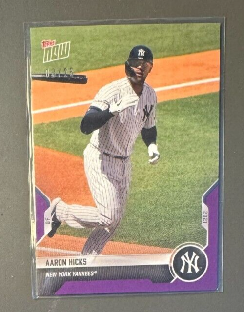 2021 TOPPS NOW ROAD TO OPENING DAY CARD OD-33 AARON HICKS PURPLE /25 | eBay