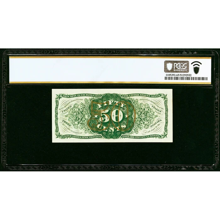 United States 50 Cents 1863 Fr#1339 Fractional Currency PCGS 65 Gem UNC ...