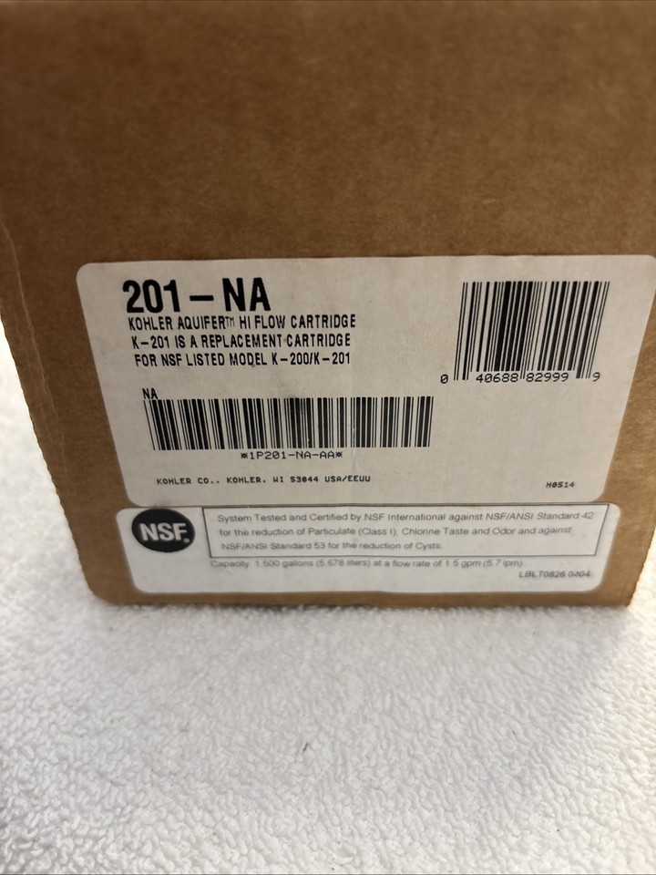 Kohler Aquifer Water Filter Replacement Cartridge Fits K-201 K-202 NEW ...