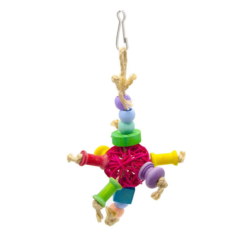 6pcs Bird Supplies Parrot Playset Hanging Chain Swing Vine Ball Five ...