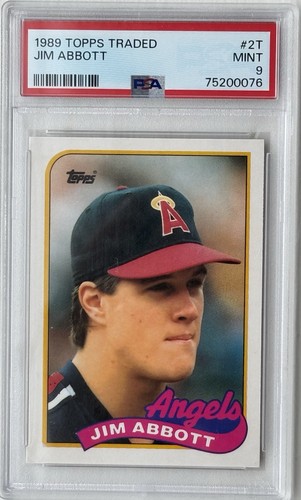 1989 Topps Traded #2T Jim Abbott Angels PSA 9 MINT | eBay