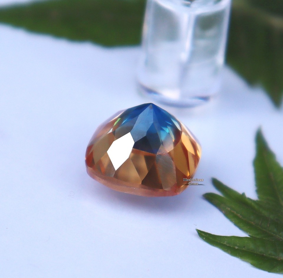 13 CT NATURAL BI COLOR PITAMBARI SAPPHIRE Cushion CUT CERTIFIED LOOSE ...