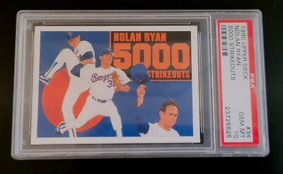Nolan Ryan 5000 Strikeouts 1990 Upper Deck #34 PSA 10. POP 224 | eBay
