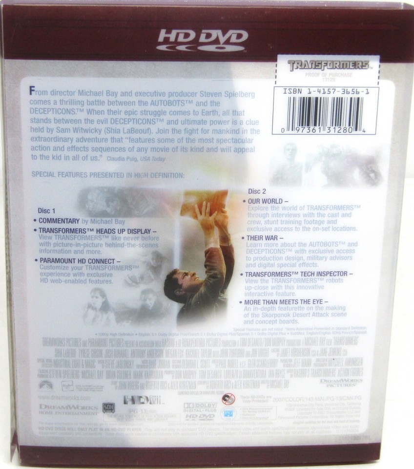 Transformers (HD DVD, 2007, 2-Disc Set, Special Edition) 97361312804 | eBay