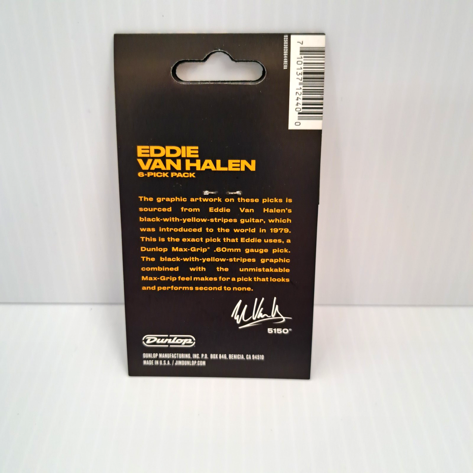 Guitar Picks Set Eddie Van Halen Black and Yellow Stripe. New in ...
