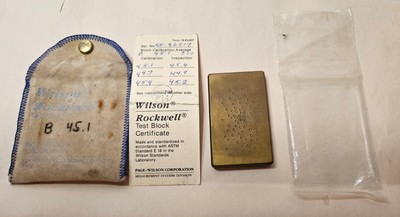 Gauge Blocks - Wilson Rockwell Hardness