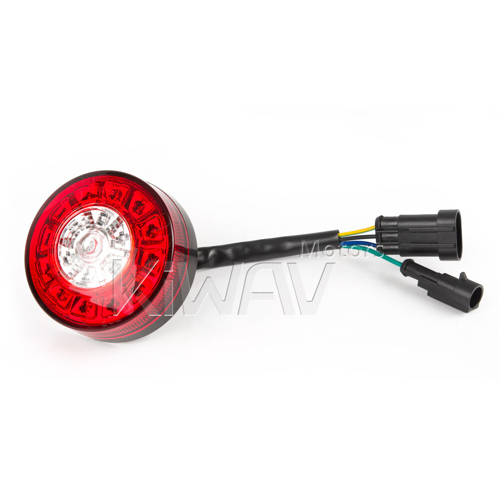 1 PCE 3 inch Motorcycle LED Round Tail Light EMI Class 3 for Scooter AU ...