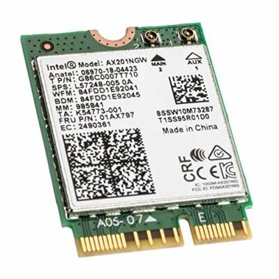Intel Wi-Fi 6 AX201 NGW D2W 802.11ax + Bluetooth 5.0 M.2/NGFF NGW ...