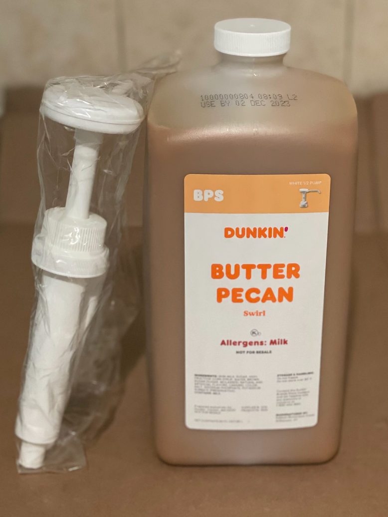 Dunkin Donuts Butter Pecan Swirl With Pump 64 oz Jug | eBay