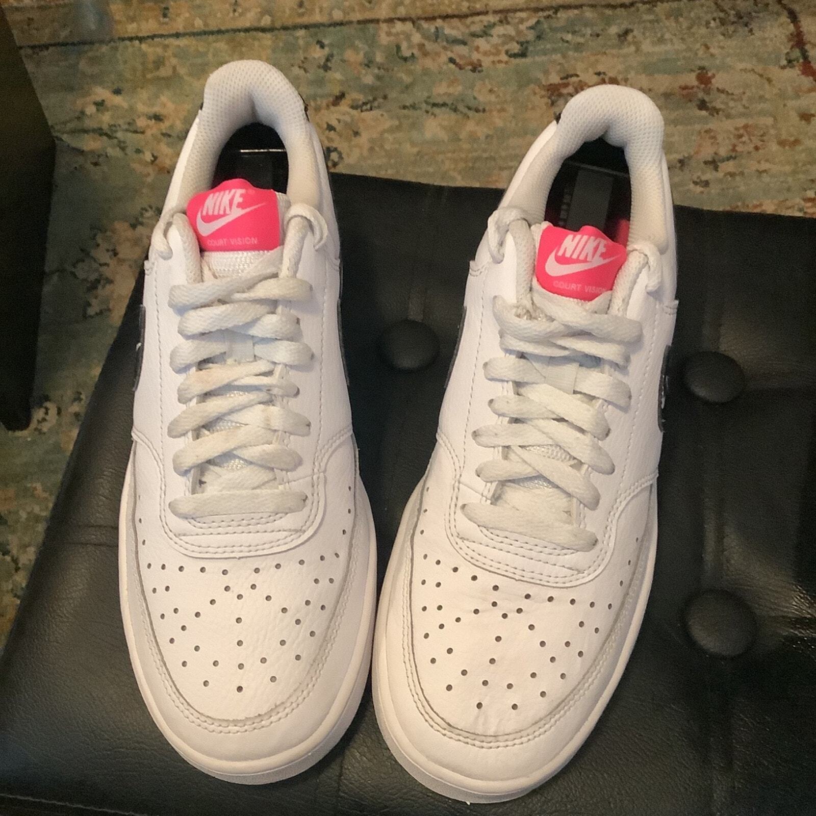 Nike Court Vision Low Multi Swoosh White and Pink WMN… - Gem
