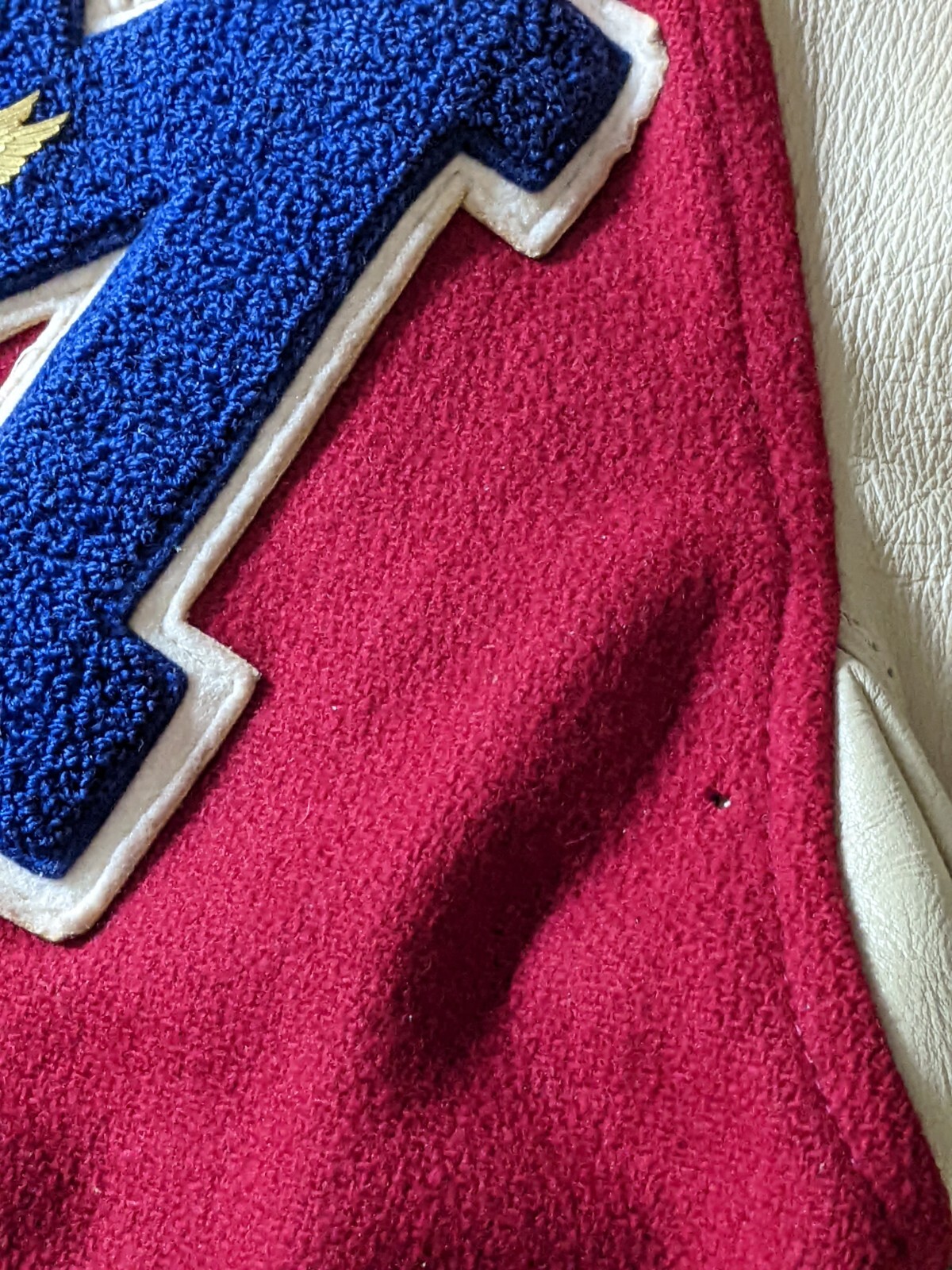 Vintage 60s Wool Leather Varsity Snap Letterman Jacket Size 42 Large W ...