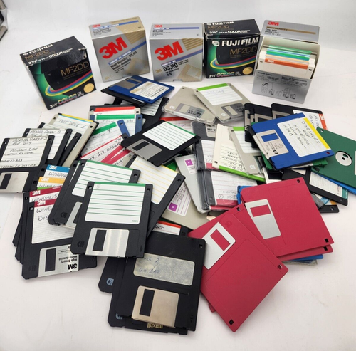50 unsorted used 3.5" floppy disks various brands and systems. | eBay