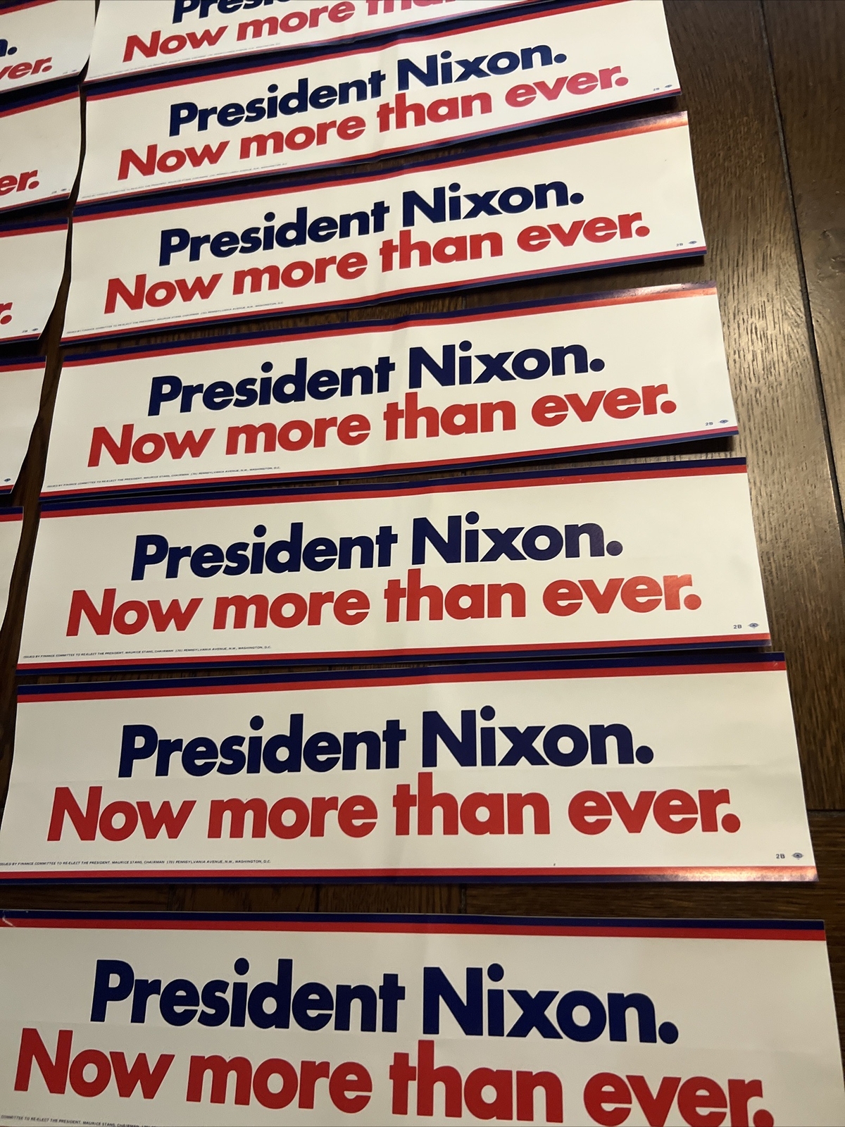 Lot 15 Vintage 1972 President Richard Nixon Now More Than Ever Bumper ...