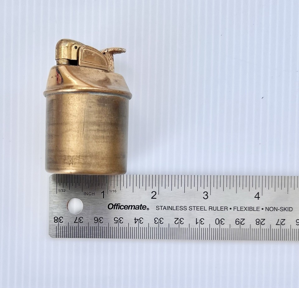 Vintage EVANS USA Brass Table Top Cigarette Lighter Insert Seashell MCM ...