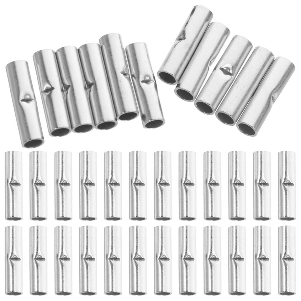 100 Pcs Automotive Wire Splice Connectors Butt Electrical Crimp ...