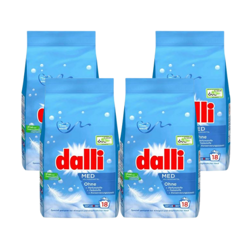 Vollwaschmittel Pulver Dalli Med Sensitive Waschen 72WL 4x1,215kg 4er Sparpack | eBay.de