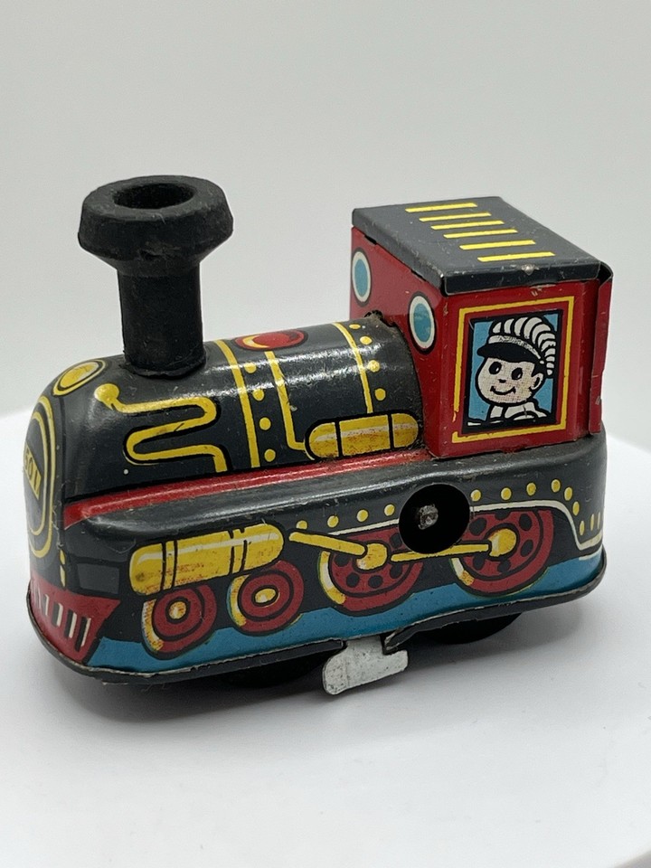 Vintage Tin Lithograph Train Locomotive Engine Wind Up Toy Made in ...