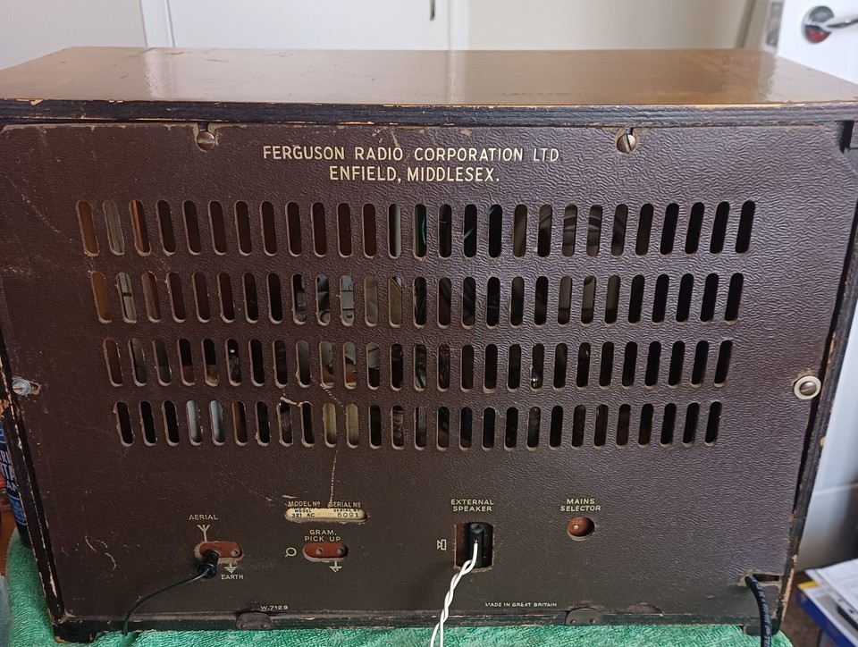 Ferguson 321A Vintage Valve Radio 1950's Working. EL41. | eBay UK
