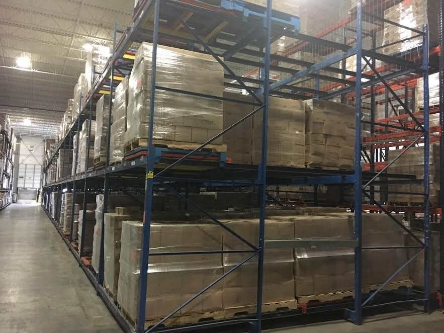 Structural Pushback Pallet Rack System 4 Deep X 3 High | eBay