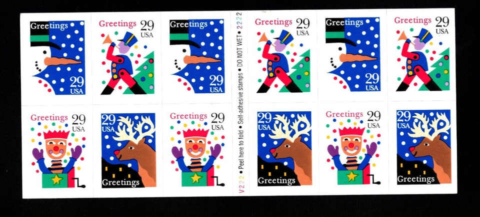 1993 Choice of Christmas Booklet/Pane BK211/212/2790/2794/2798/280 MNH ...