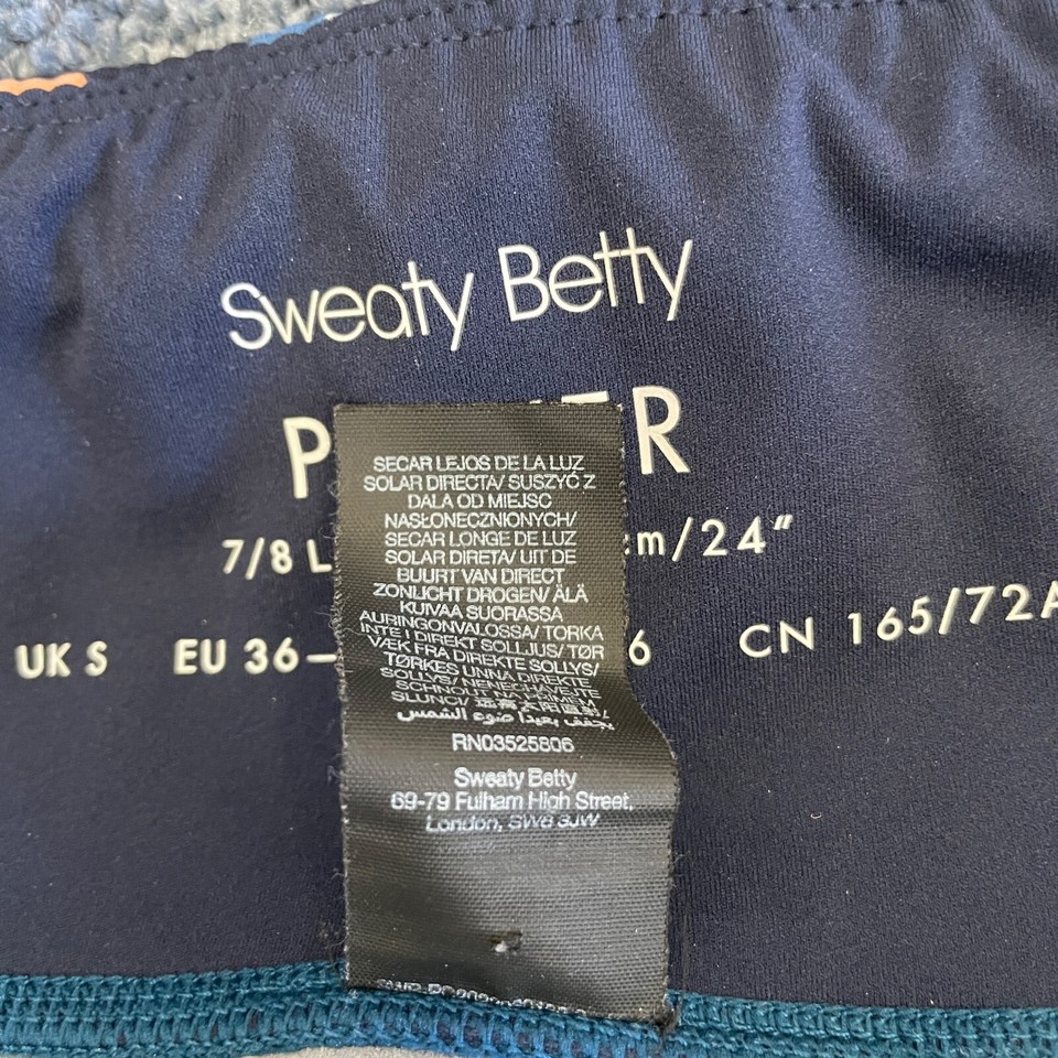 Sweaty Betty Power Leggings Womens Size S 7/8 Length Gym Running ...