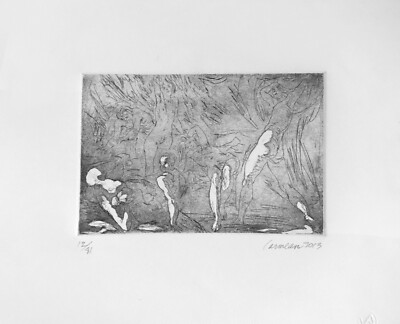 Etching by Harry Carmean signed, limited edition baroque figure ...