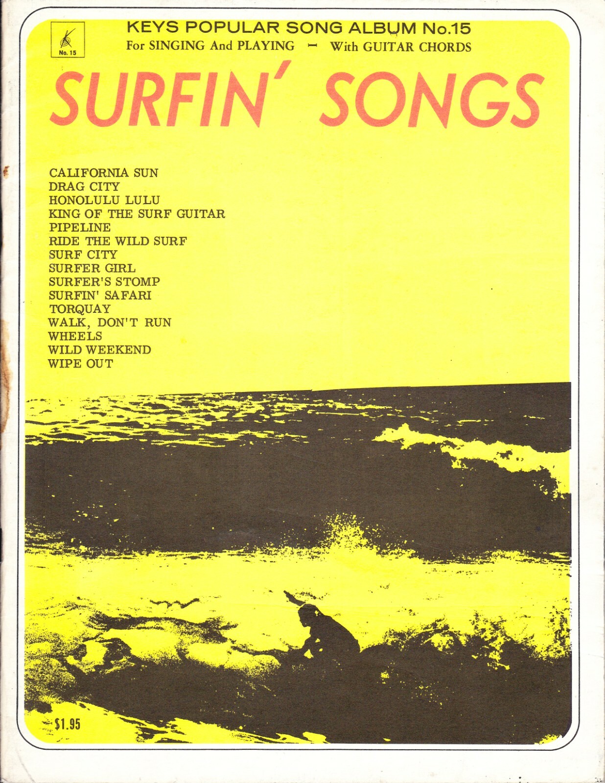 Surfin' Songs- For Singin & Playing- With Guitar Chords, songbook, 1960 ...