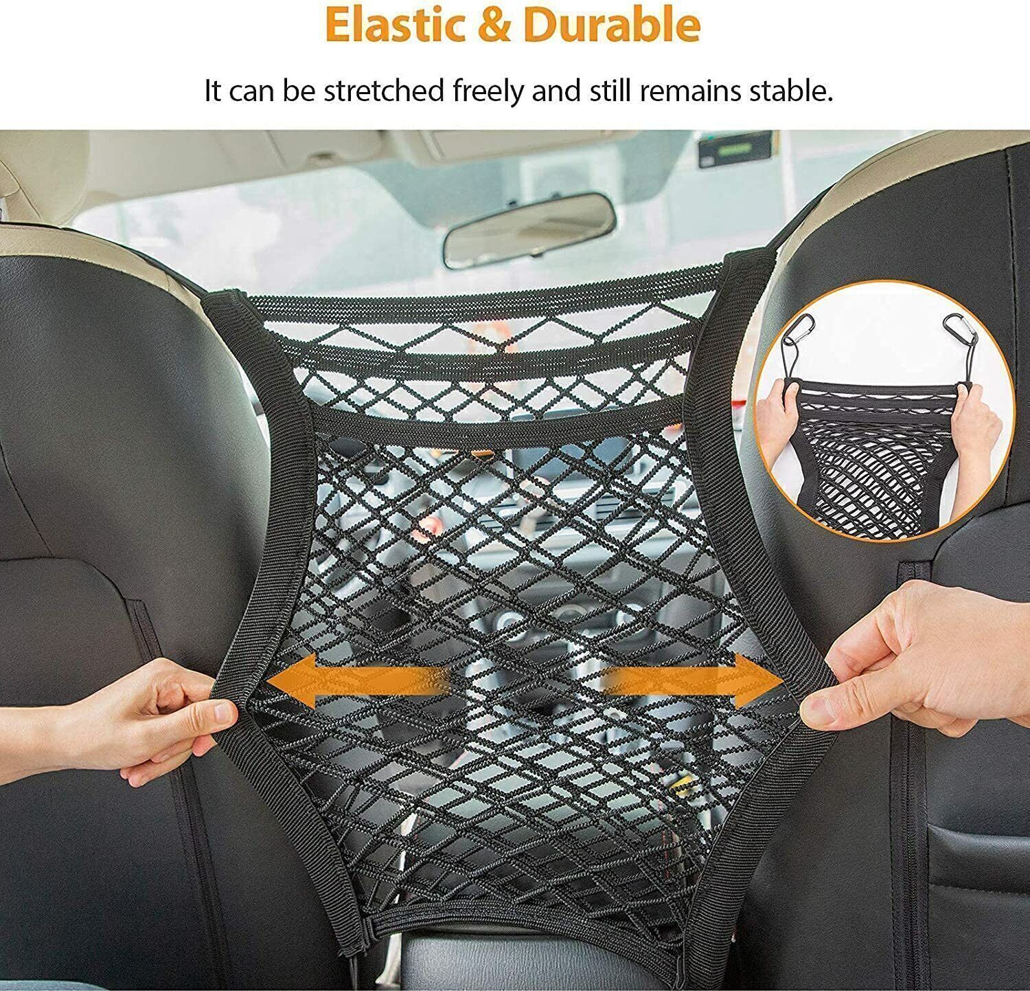 Car Net Pocket Handbag Holder Organizer Seat Side Storage Mesh Net Bag ...