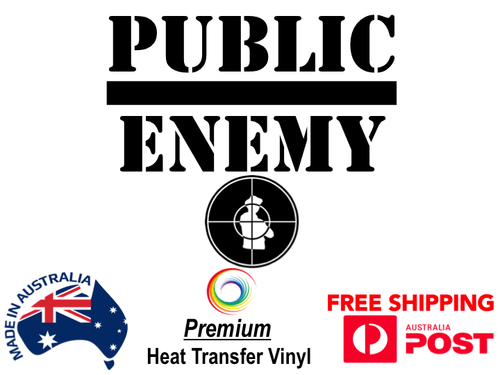 PUBLIC ENEMY IRON ON TRANSFER LOGO VINYL DECAL T - SHIRT HIP HOP | eBay ...