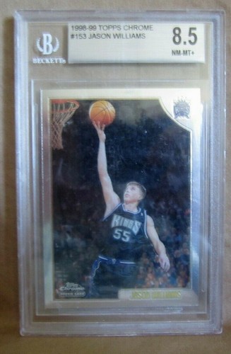 JASON WILLIAMS RC 1998-99 TOPPS CHROME ROOKIE CARD#153 BGS8.5!KINGS G ...