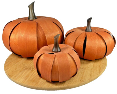 Longaberger Spice Orange Splint Pumpkins Set of 3 Small Medium & Large ...