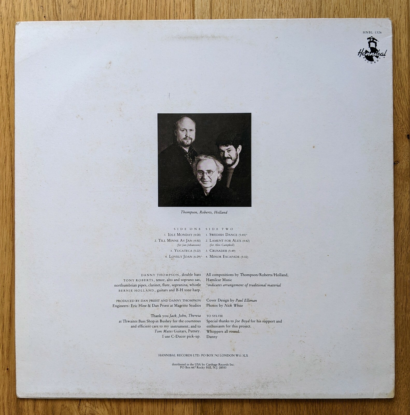 Danny Thompson - Whatever, 1987 LP (Hannibal Records – HNBL 1326) John ...