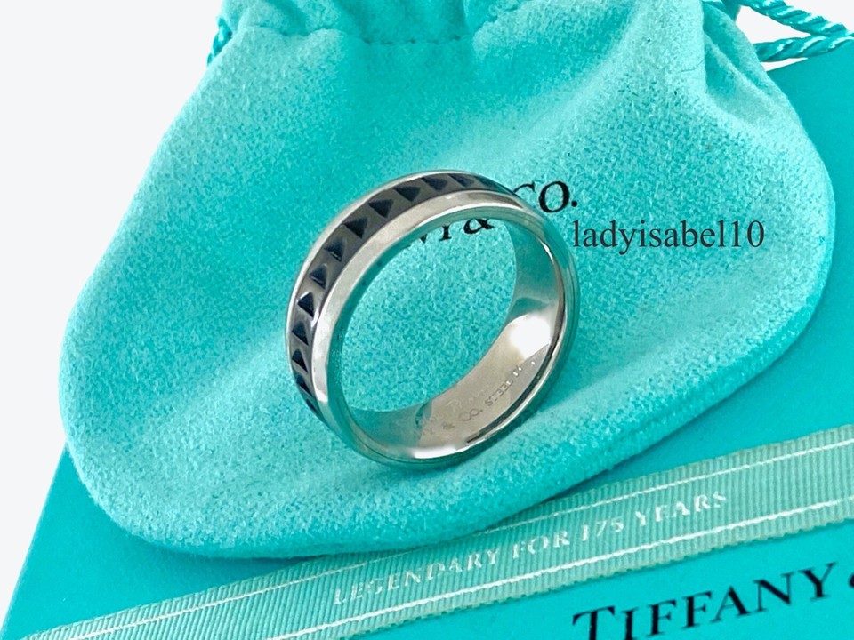 Tiffany & Co. Men’s Sz 11.25 Paloma Picasso Caliper Ring Steel Titanium ...