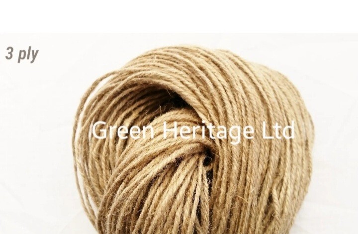 1m-1000m 1/2/3 ply Natural Brown Soft Jute Twine Sisal String Rustic ...