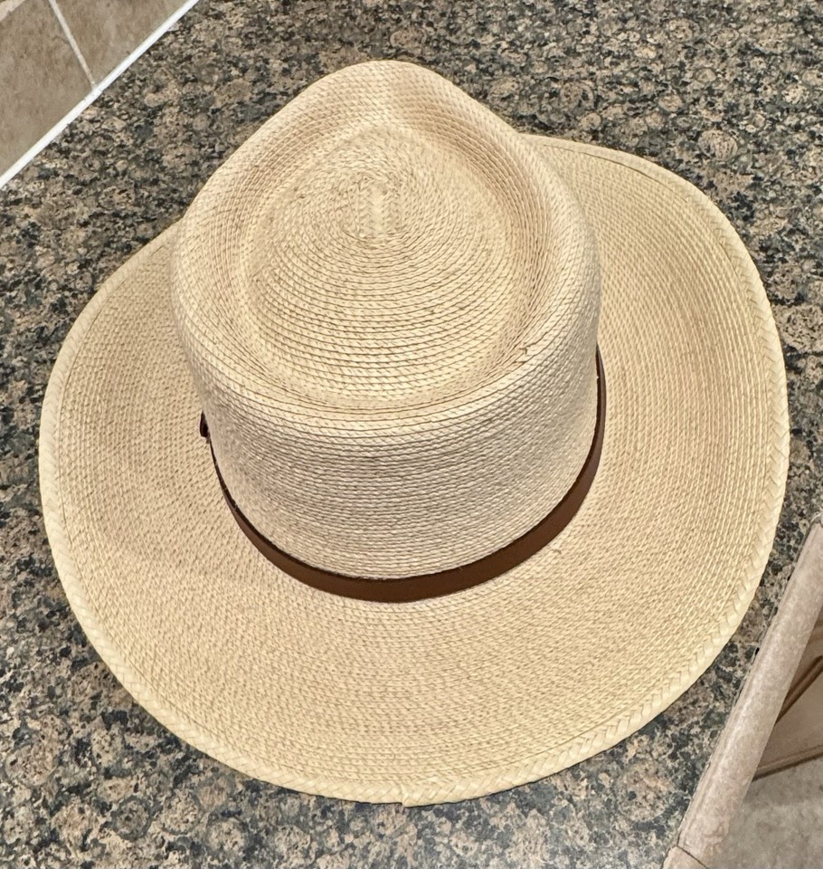 SUNBODY OAK GUATEMALAN PALM FEDORA HAT Sz 7 1/4 | eBay