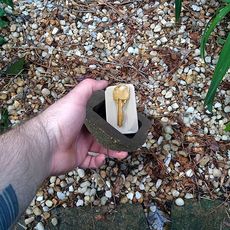 Resin Stone Key Box, Fake Rock Simulated Stone Key Box, Hidden Key ...