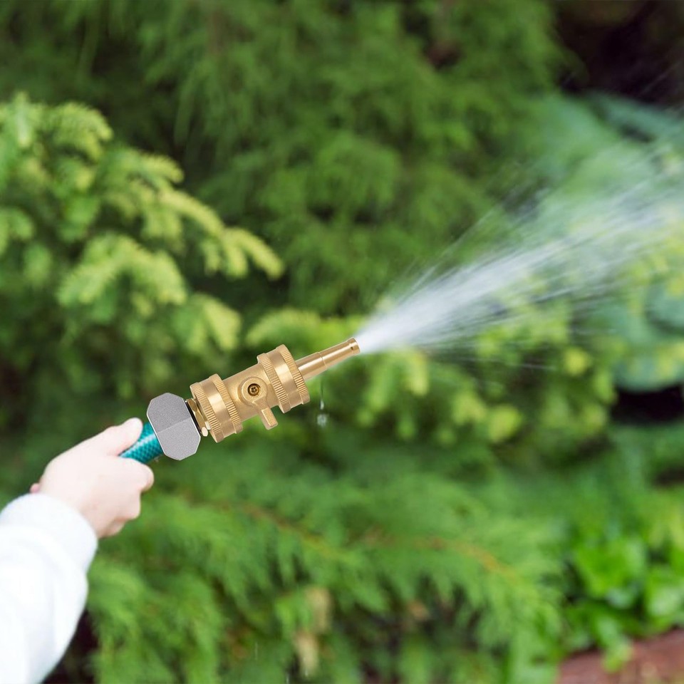 Brass Garden Hose Jet Nozzle High Pressure Heavy Duty Water Sprayer ...