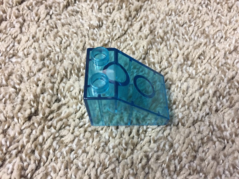 lego duplo brick 2X2 2X4 transparent translucent blue bob the builder ...