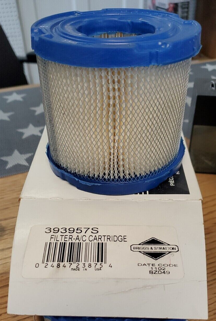 OEM BRIGGS & STRATTON AIR Filter- A/C Cartridge 393957S New 7-8HP (bt ...