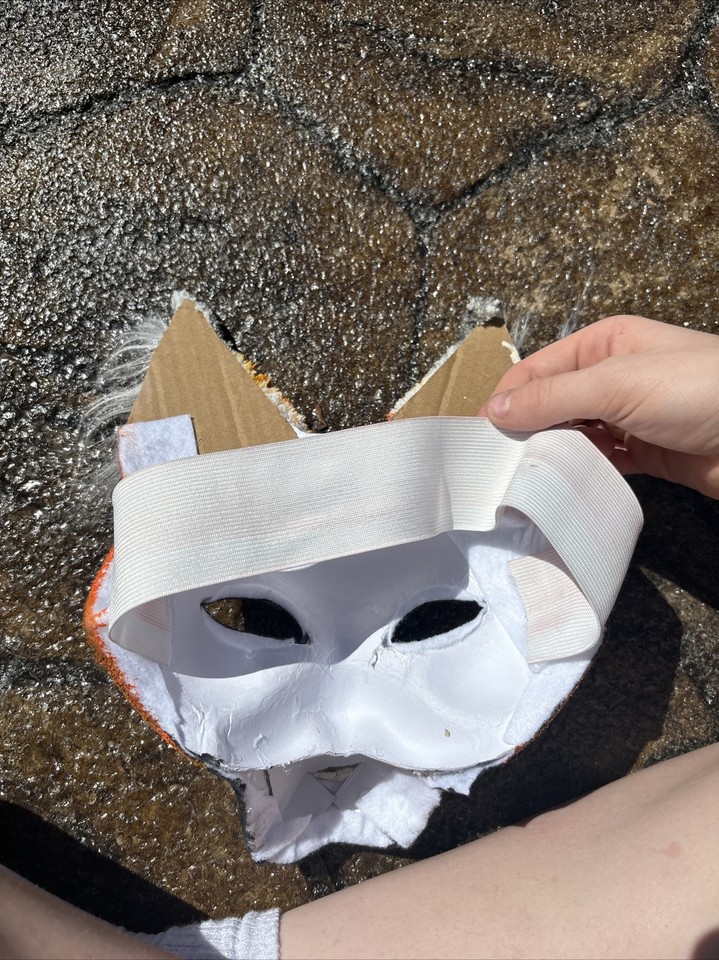 Therian Cross Fox Mask Made With Tail High Quality Tail + Mask | eBay