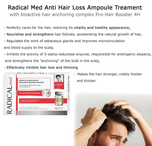 RADICAL MED Anti Hair Loss Ampoule Treatment Regrowth Growth Serum 15x ...