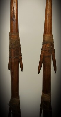 Northwest Coast; Coast Salish, fishing spears/harpoons (19th century ...